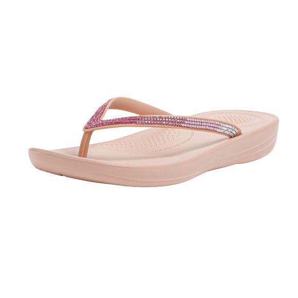 Fitflop | Shoes | Fitflop Womens Iqushion Sparkle Flip Flops Beige 85 ...
